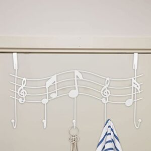 Zerodeko Key Hook Over Door Towel Rack Over The Door Music Rack Music Note Metal Hook Over Door Hanging Organizer Clothes Coat Hat Bag Wall Hanger Heavy Duty Metal Hangers Over Door Towel Rack