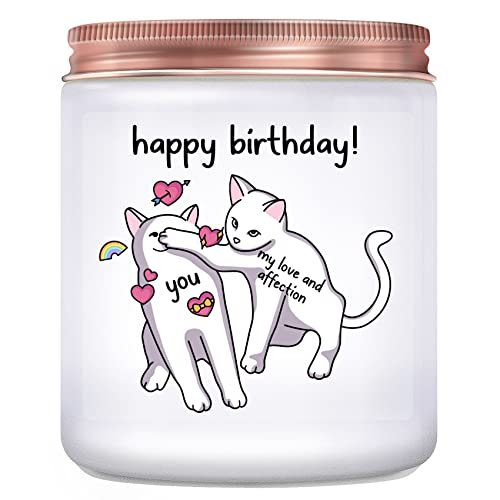 Cute Birthday Gifts for Women- Funny Cat Happy Birthday Candle Gift for Boyfriend, Girlfriend, Husband, Wife, Her or Him, Best Friend, Sister