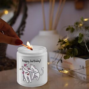 Cute Birthday Gifts for Women- Funny Cat Happy Birthday Candle Gift for Boyfriend, Girlfriend, Husband, Wife, Her or Him, Best Friend, Sister