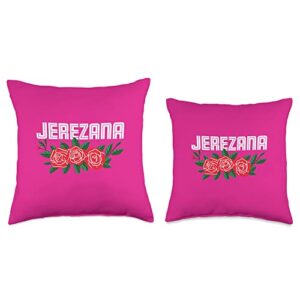 Solace Mexico Jerezana Flowers Shirt Throw Pillow, 18x18, Multicolor