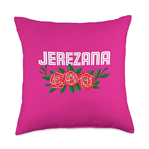 Solace Mexico Jerezana Flowers Shirt Throw Pillow, 18x18, Multicolor