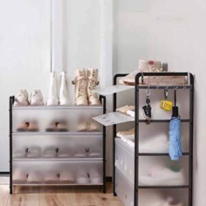 N/A Simple Dormitory Bedroom Space Multi-Layer Shoe Rack Multi-Function Household Dust-Proof Artifact Storage Shoes Rack