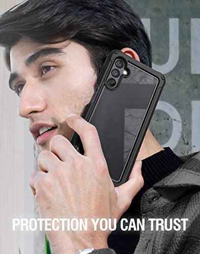 Poetic Guardian Case Compatible with Galaxy A14 5G [20FT Mil-Grade Drop Tested], Full-Body Hybrid Shockproof Protective Rugged Clear Cover Case with Built-in Screen Protector, Black/Clear