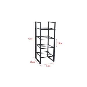 n/a shoe rack multi-layer wrought iron simple doorway home minimalist creative solid wood storage rack rack (color : d)