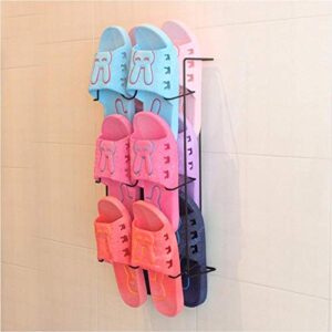 N/A Multi-Layer Shoes Rack Wall Mount Slippers Hanging Shelf Slipper Storage Organizer Stand Holder Space Saving