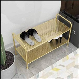 N/A 2/3 Tiers Shoe Rack, Small Shoe Rack Organizer, Space Saving Shoe Shelf, Iron Shoe Rack (Color : D, Size : 2layers)