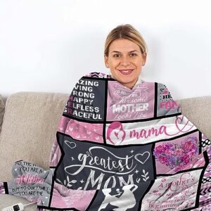 NVDOXSA to My Mom Blanket Gift, Mother Blanket Gift, Mother's Day Blanket Gift from Daughter Son, Mom 50"x60" Throw Blanket Birthday Gifts for Mother Birthday Christmas Thanksgiving Day