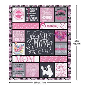 NVDOXSA to My Mom Blanket Gift, Mother Blanket Gift, Mother's Day Blanket Gift from Daughter Son, Mom 50"x60" Throw Blanket Birthday Gifts for Mother Birthday Christmas Thanksgiving Day