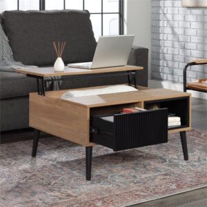 Sauder Ambleside Engineered Wood/Metal Lift-Top Coffee Table in Serene Walnut