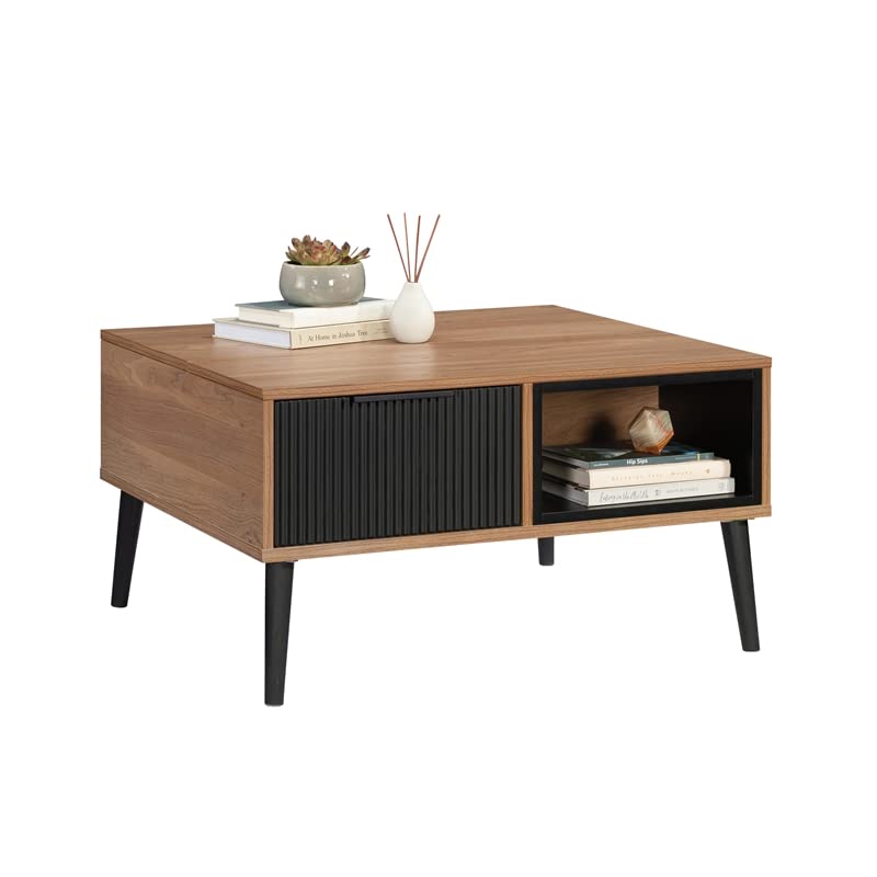 Sauder Ambleside Engineered Wood/Metal Lift-Top Coffee Table in Serene Walnut