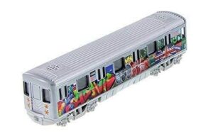 new york city metro subway with latino union jack graffiti 7" diecast model 1:100 scale