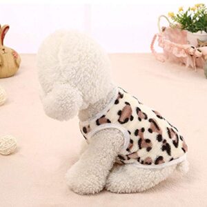 Small Dog Sweater Female Pet for Autumn Pet and Print Bust Dog Leopard Clothes Product Winter Pet Supplies