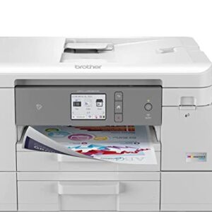 Brother MFC-J4535DW INKvestment Tank All-in-One Color Inkjet Printer with NFC, Print Scan Copy Fax, Auto 2-Sided Printing, Built-in Wireless, 4800 x 1200 dpi, White, Bundle with JAWFOAL