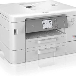 Brother MFC-J4535DW INKvestment Tank All-in-One Color Inkjet Printer with NFC, Print Scan Copy Fax, Auto 2-Sided Printing, Built-in Wireless, 4800 x 1200 dpi, White, Bundle with JAWFOAL