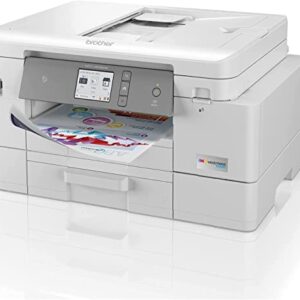 Brother MFC-J4535DW INKvestment Tank All-in-One Color Inkjet Printer with NFC, Print Scan Copy Fax, Auto 2-Sided Printing, Built-in Wireless, 4800 x 1200 dpi, White, Bundle with JAWFOAL