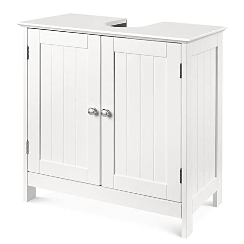 FZZDP Two-Door Bathroom Vanity Cabinet Wash Basin Cabinet Multifunctional Storage Shelf Basket Kitchen Bathroom Accessories