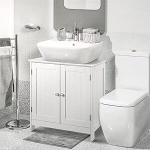 FZZDP Two-Door Bathroom Vanity Cabinet Wash Basin Cabinet Multifunctional Storage Shelf Basket Kitchen Bathroom Accessories