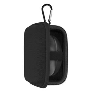 geekria shield earbuds case compatible with tribit movebuds h1 wireless bluetooth earbuds case, replacement hard shell travel carrying bag with cable storage (black)