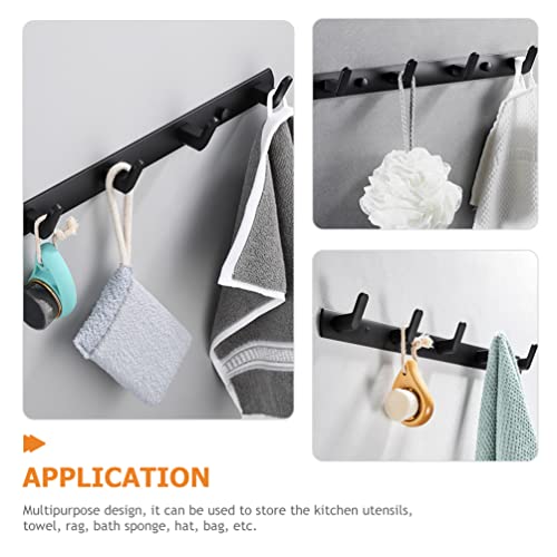 DOITOOL Over The Door Towel Rack Door Hanger Wall Hook Rack Metal Coat Hat Hanger Entryway Rack Rail Hook Towel Robes Hanger for Living Room Bedroom Coat Hanger Over The Door Hanger