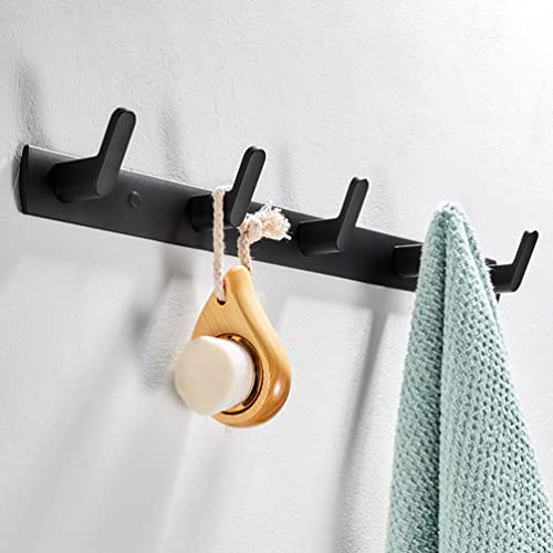 DOITOOL Over The Door Towel Rack Door Hanger Wall Hook Rack Metal Coat Hat Hanger Entryway Rack Rail Hook Towel Robes Hanger for Living Room Bedroom Coat Hanger Over The Door Hanger