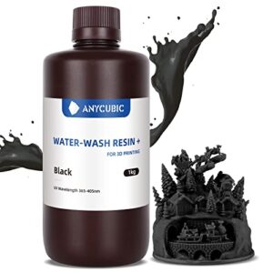 ANYCUBIC Wash Cure Machine Plus and Water Washable 3D Printer Resin (Black, 1000g)