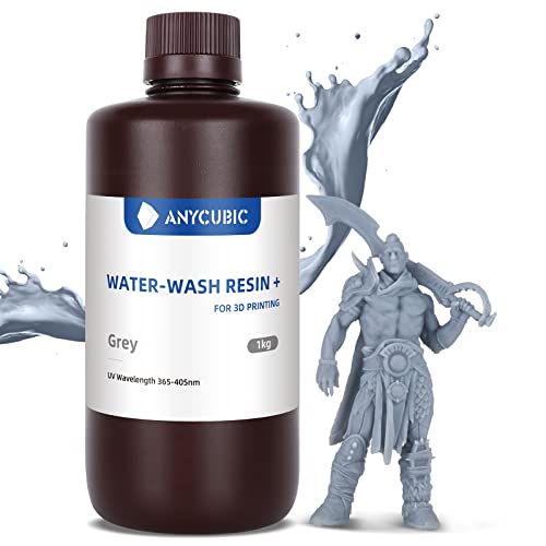 ANYCUBIC Wash Cure Machine Plus and Water Washable 3D Printer Resin (Grey, 1000g)