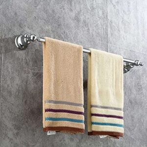 ONEMTB Wall Mounted Towel Bar Silver, SUS 304 Stainless Steel Bathroom Towel Rack Length 63cm Modern Towel Holder for Hostel Apartment, Home Décor-63cm