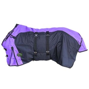 epic turnout blanket 1200 denier purple and black (74")