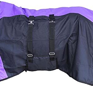 Epic Turnout Blanket 1200 Denier Purple and Black (74")