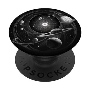 aesthetic dark cute hippie moon black pagan illuminati popsockets standard popgrip