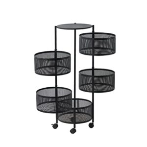 slnfxc kitchen vegetable rotating shelf floor multi-layer round household vegetable basket fruit and vegetable storage storage rack