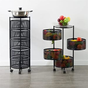 SLNFXC Kitchen Vegetable Rotating Shelf Floor Multi-Layer Round Household Vegetable Basket Fruit and Vegetable Storage Storage Rack