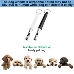 PILONG Dog Whistle, 2023 New 2PCS Ultrasonic Dog Whistle to Stop Barking Neighbors Dog, Professional Adjustable Silent Dog Whistle Training Tools for Dogs with Black Strap Lanyard