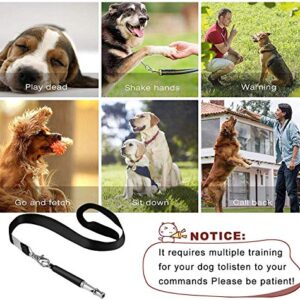 PILONG Dog Whistle, 2023 New 2PCS Ultrasonic Dog Whistle to Stop Barking Neighbors Dog, Professional Adjustable Silent Dog Whistle Training Tools for Dogs with Black Strap Lanyard