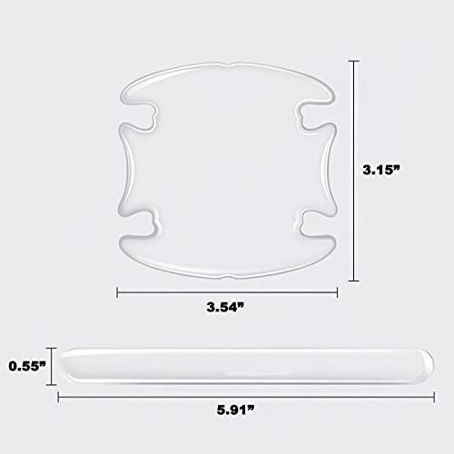 10 PCS Car Door Handle Scratch Protector,Universal Waterproof Anti-Scratch Car Door Rear View Mirror Protector Accessories Transparent