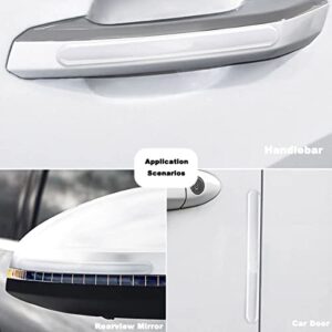 10 PCS Car Door Handle Scratch Protector,Universal Waterproof Anti-Scratch Car Door Rear View Mirror Protector Accessories Transparent