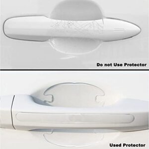 10 PCS Car Door Handle Scratch Protector,Universal Waterproof Anti-Scratch Car Door Rear View Mirror Protector Accessories Transparent