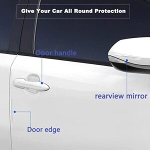 10 PCS Car Door Handle Scratch Protector,Universal Waterproof Anti-Scratch Car Door Rear View Mirror Protector Accessories Transparent