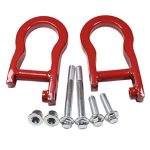 mioobks red front tow hook kit fits -(stainless steel)