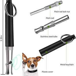 PILONG 2 Pack Dog Whistle, Dog Whistle to Stop Barking Neighbors Dog, Adjustable Ultrasonic Silent Dog Whistle, Professional Recall Dog Training Whistles with Lanyard