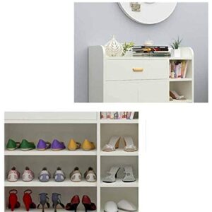 N/A Shoe Cabinet Simple Simple Entrance Hall Door Solid Wood Legged Living Room, Multi-Purpose Storage (Color : E)