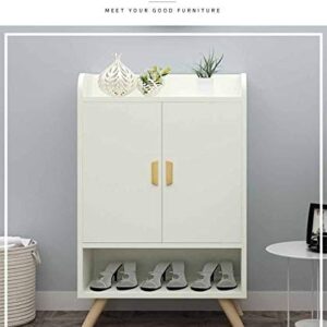 N/A Shoe Cabinet Simple Simple Entrance Hall Door Solid Wood Legged Living Room, Multi-Purpose Storage (Color : E)