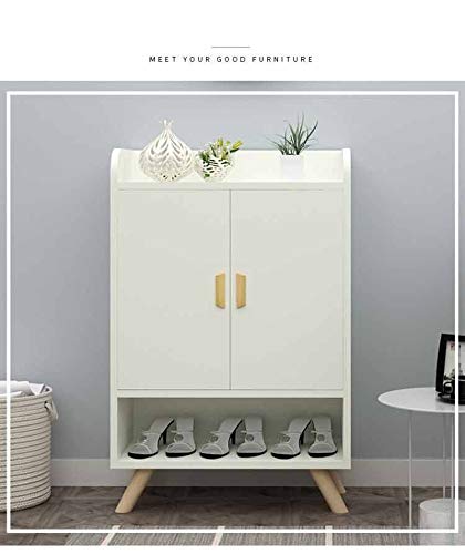 N/A Shoe Cabinet Simple Simple Entrance Hall Door Solid Wood Legged Living Room, Multi-Purpose Storage (Color : E)