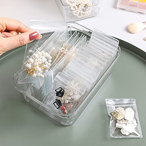 Jewelry Box Earrings Earrings Necklace Hand Jewelry Box Portable Earrings Ring Storage Standing Organizer (E, One Size)