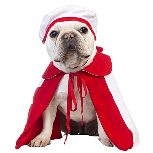 Impoosy 2PCS Valentine's Day Dog Costumes Pet Heart Clothes and Classic Hat Dogs Valentine Cosplay Shirt Cloak for Dogs Cats (M)