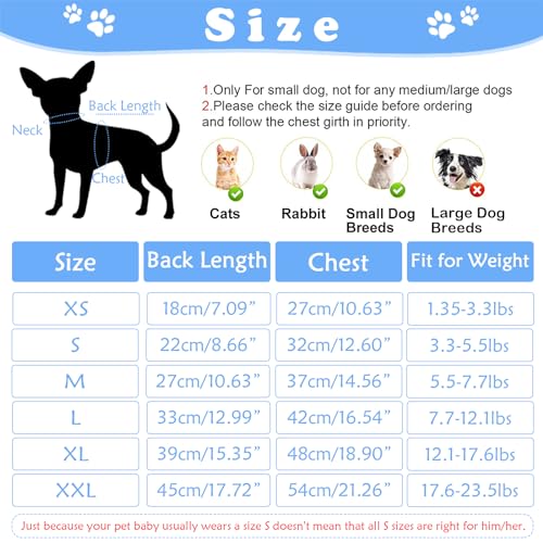 Dog Pajamas for Small Dogs Girl Boy Puppy Pjs Summer Pet Onesies for Chihuahua Yorkie Teacup Cute Soft Material Stretch Able Cat Clothes Outfit Apparel Doggy Jumpsuit (X-Large, Monkeys)