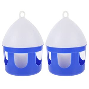 patkaw 2 pcs pigeon water feeder pet drinker dispenser water pot container automatic bird feeders water dispenser for pet parrot sparrow 2l