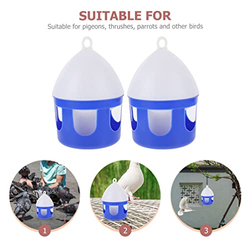 PATKAW 2 Pcs Pigeon Water Feeder Pet Drinker Dispenser Water Pot Container Automatic Bird Feeders Water Dispenser for Pet Parrot Sparrow 2L