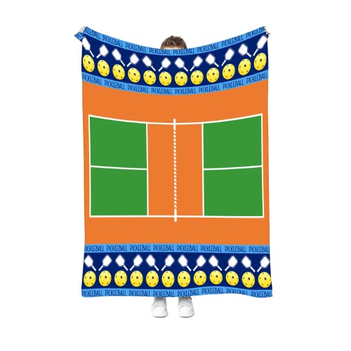 Ewan Pickleball Throw Blanket Pickleball Fields Blankets Pickleball Court Sherpa Fleece Blanket Sport Gifts for Pickleball Coach Pickleball Player Pickleball Lover