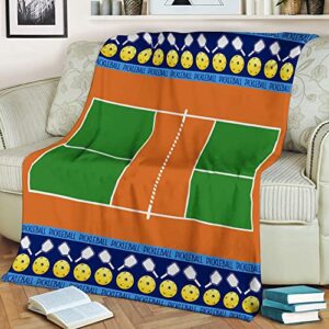 Ewan Pickleball Throw Blanket Pickleball Fields Blankets Pickleball Court Sherpa Fleece Blanket Sport Gifts for Pickleball Coach Pickleball Player Pickleball Lover